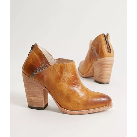 Freebird by Steven | Shoes | Freebird Steel Distressed Tan Leather Boho Ankle Boots Womens New ...